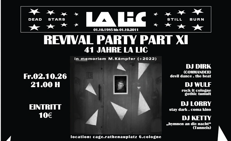 LA LIC Revival Party XI in Köln | Gothic- & Wave-Partys